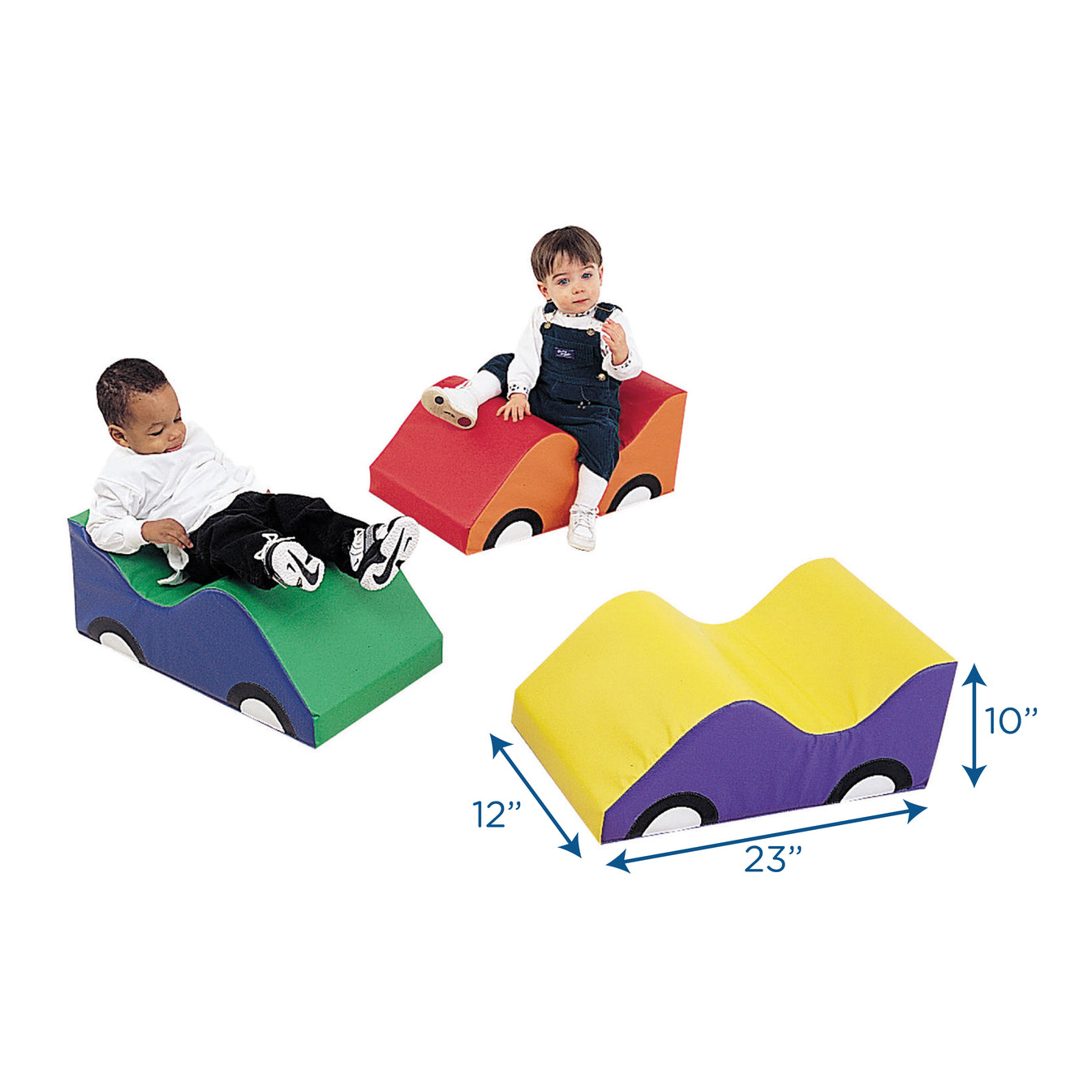 Children's Factory Wide Infant Toddler Soft Cars - Set of 3 (CF332-487 ...