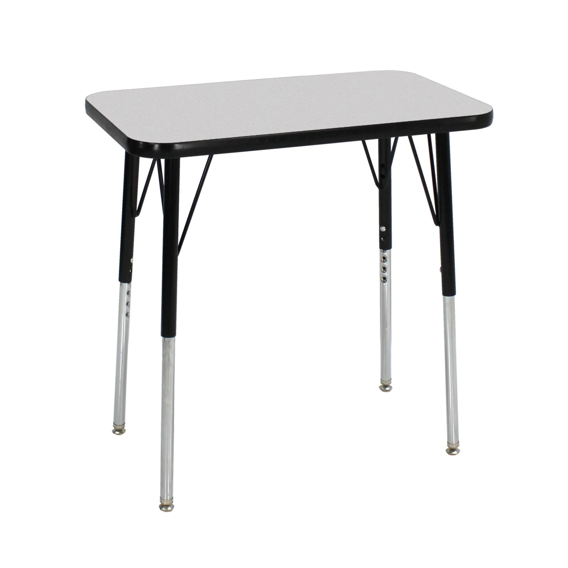 Bintiva Activity Table 18" x 30" with Height Adjustable Black Legs ...