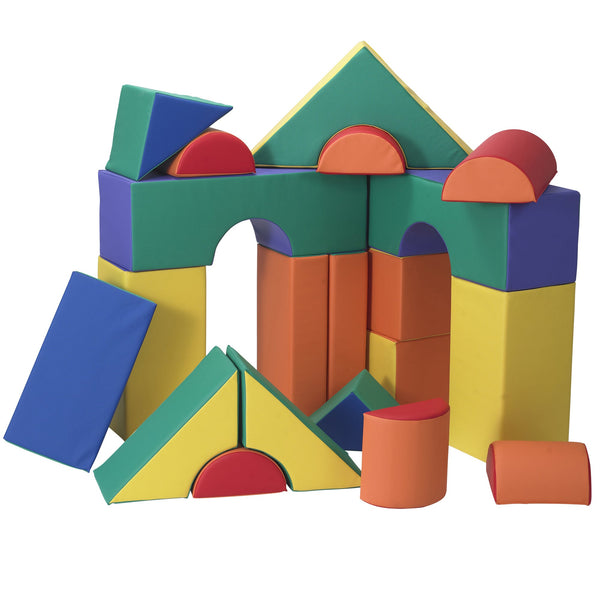 Children's Factory 12" Module Blocks - Set of 21 (Set A) - Rainbow ...