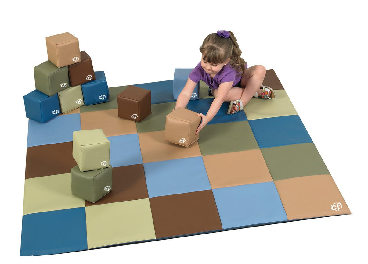 Children's Factory Square Patchwork Mat & Block Set for Schools ...