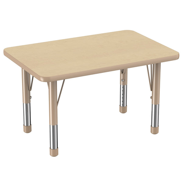 FDP 24" x 36" Rectangle T-Molding Activity Table with Adjustable Chunk ...