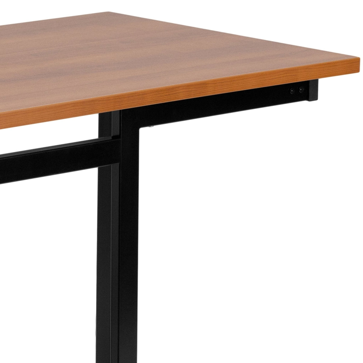 Computer Desk with Black Metal Frame - Cherry by Flash Furniture ...