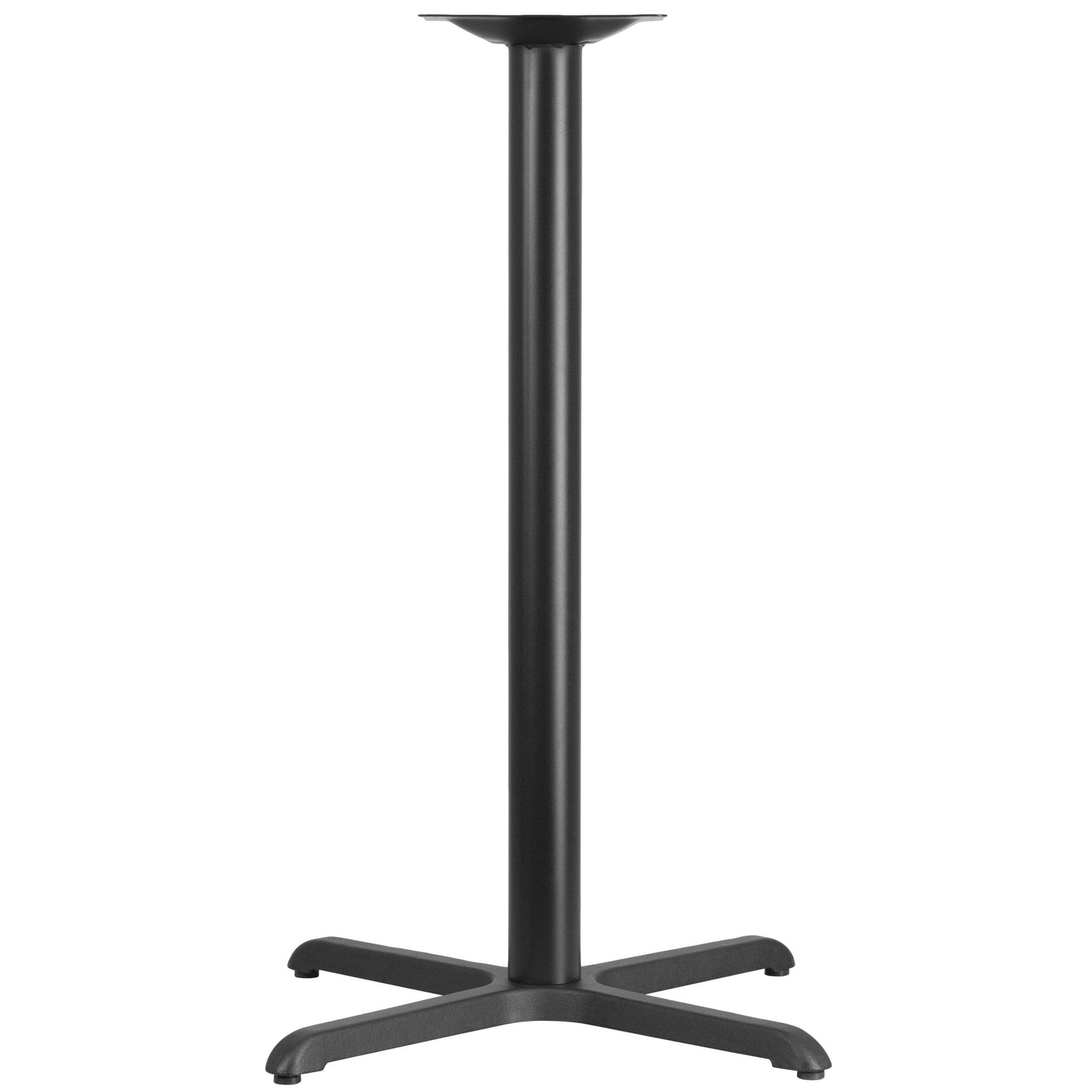 Beverly 30'' x 30'' Restaurant Table X-Base with 3'' Diameter Column b ...
