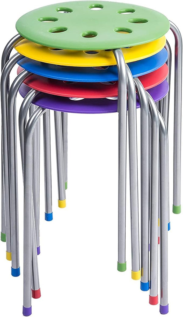 Fuerza Classroom Stools - 18" Plastic Student Stools (5-Pack ...