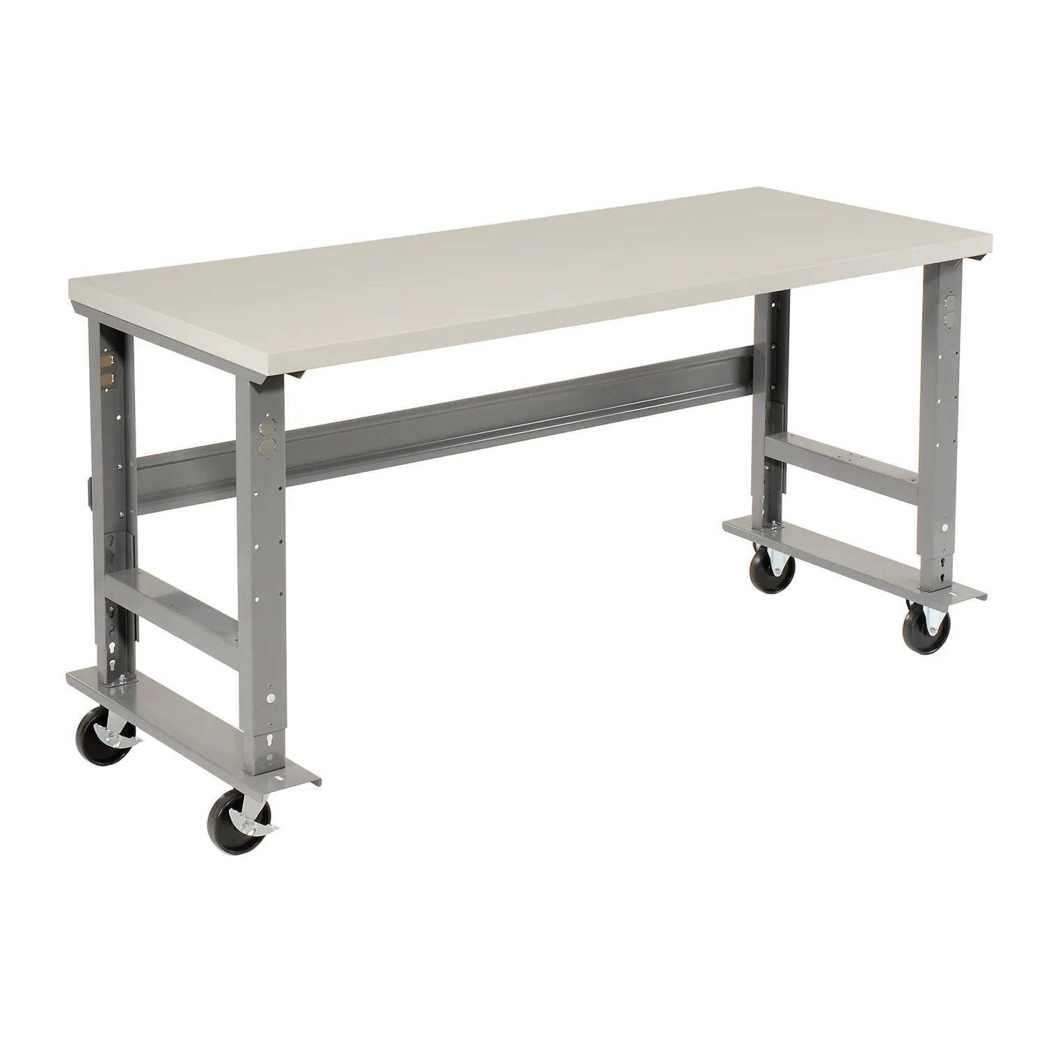 Global Industrial 48 x 30 Mobile Adjustable Height C-Channel Leg Workb ...