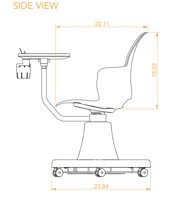 Ethos Student Chair with Desk Attached | Classroom Chair Desk ...