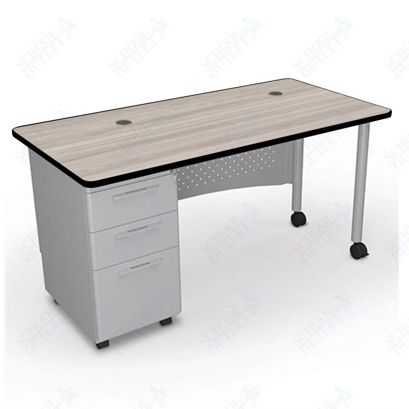 Mooreco 91776 Avid Modular Single Pedestal Desk 72"x30"x30" – SchoolOutlet