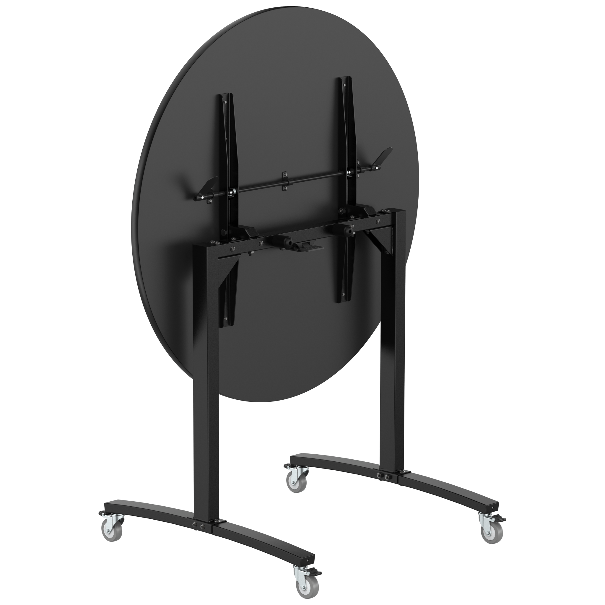 NPS Round Mobile Flipper Table - Space-Saving, Durable & Easy Mobility ...