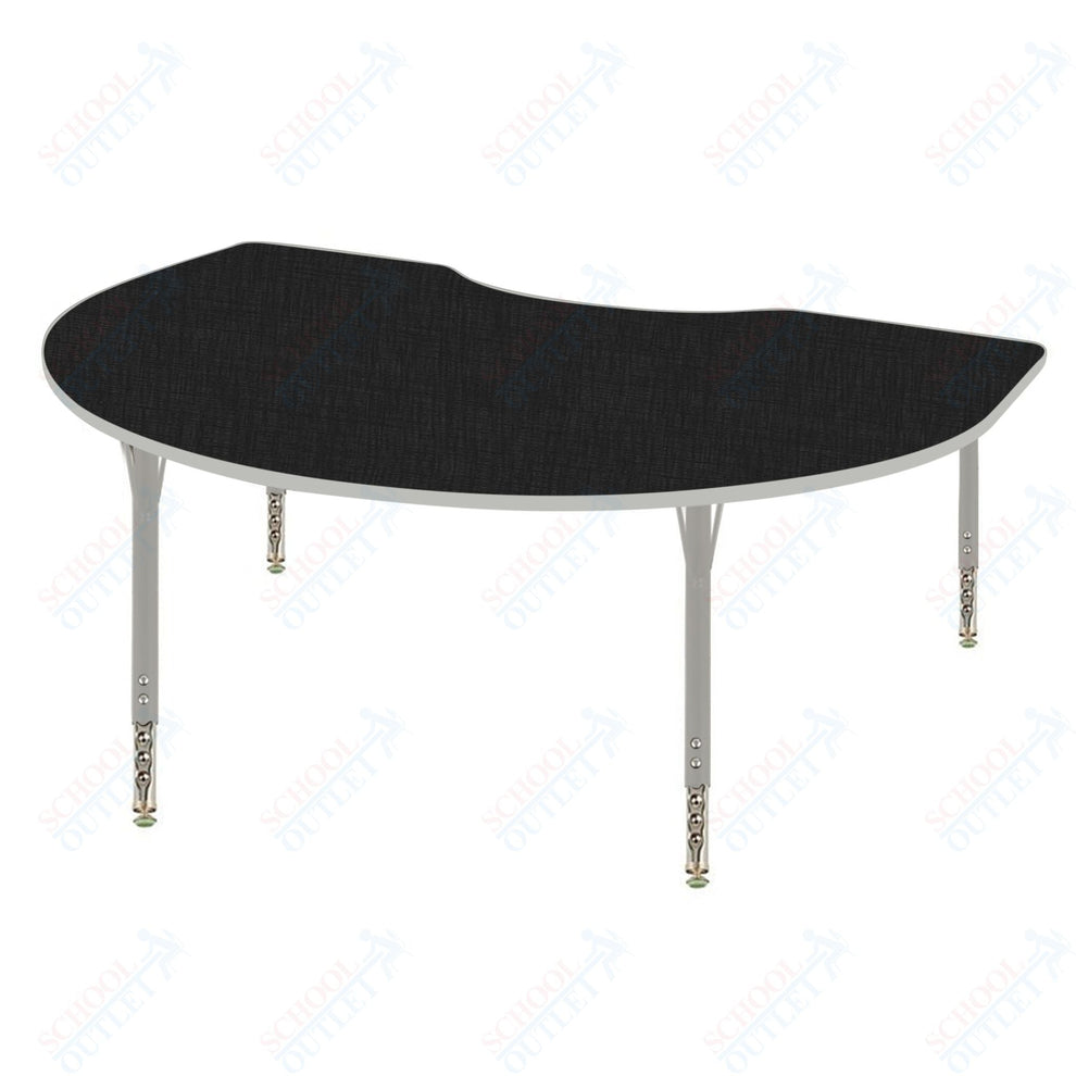 USA Capitol 48" x 72" Kidney Activity Table Adjustable Height 23"-31 ...