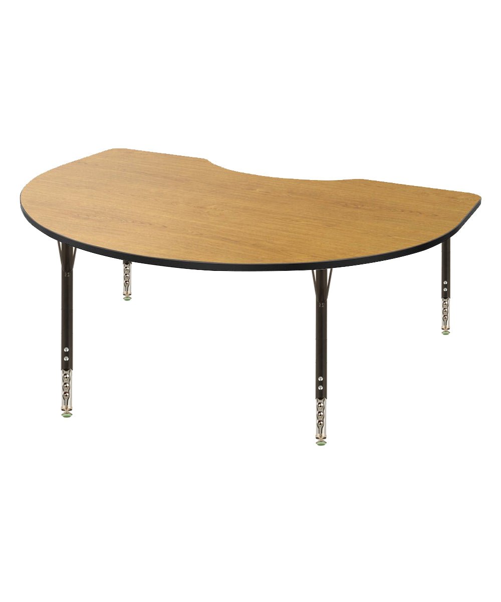 USA Capitol 48" x 72" Kidney Activity Table Adjustable Height 23"-31 ...