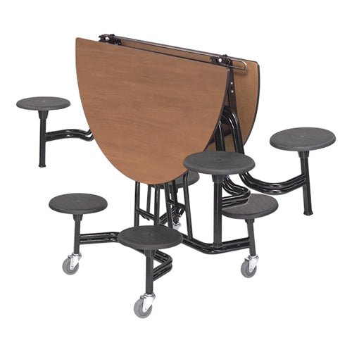 AmTab AMT-MSR608 Mobile Stool Table - Round - 60" Round Diameter - 8 ...
