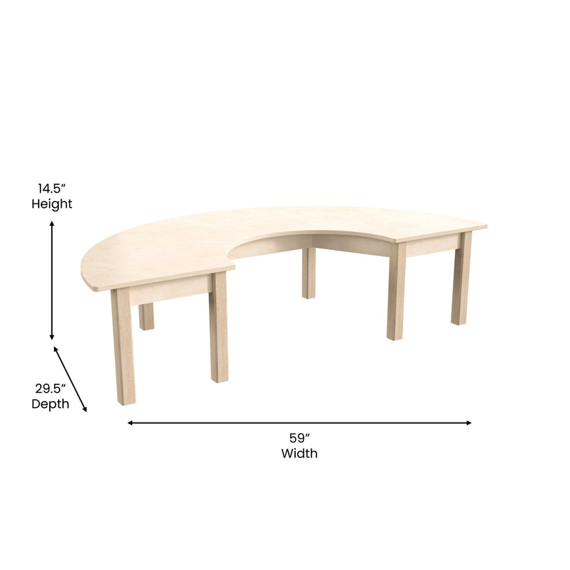 Bright Beginnings Commercial Grade Wooden Half Circle Preschool ...