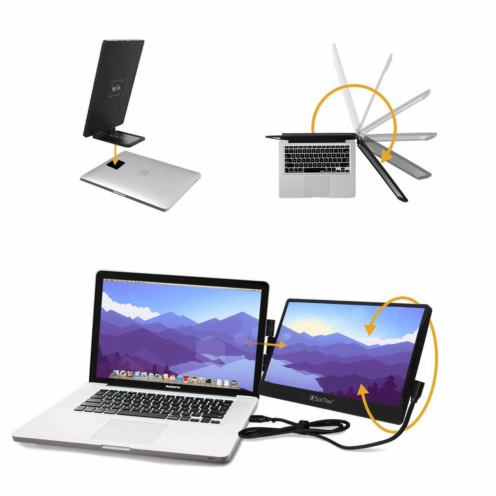 Luxor LTTL121 SideTrak Swivel HD 12.5" Attachable Portable Monitor ...