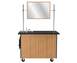 NPS Mobile Science Cart with External Drawers and Pegboard, Chem Res T ...