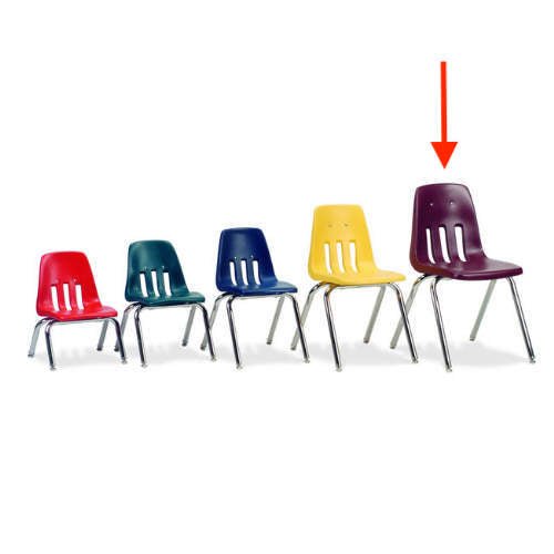 Virco 9018 Stackable Classroom Chair – 18" Seat Height for Grades 5 to ...