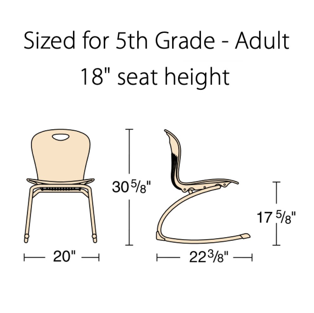 Virco Zuma Classroom Rocking Chair 18" | School Rocking Chair ...