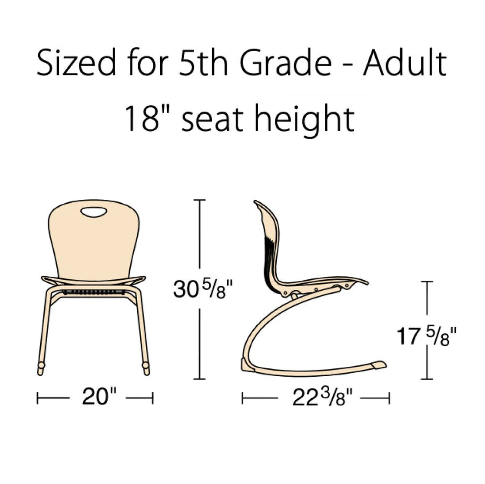 Virco Zuma Classroom Rocking Chair 18" | School Rocking Chair ...