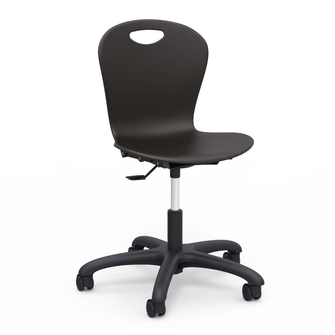 Virco Zuma Armless Mobile Task Chair with Wheels for Classrooms ...