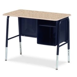 Virco 765MBBM Jr. Executive Student Desk 20" x 34" Hard Plastic Top wi ...