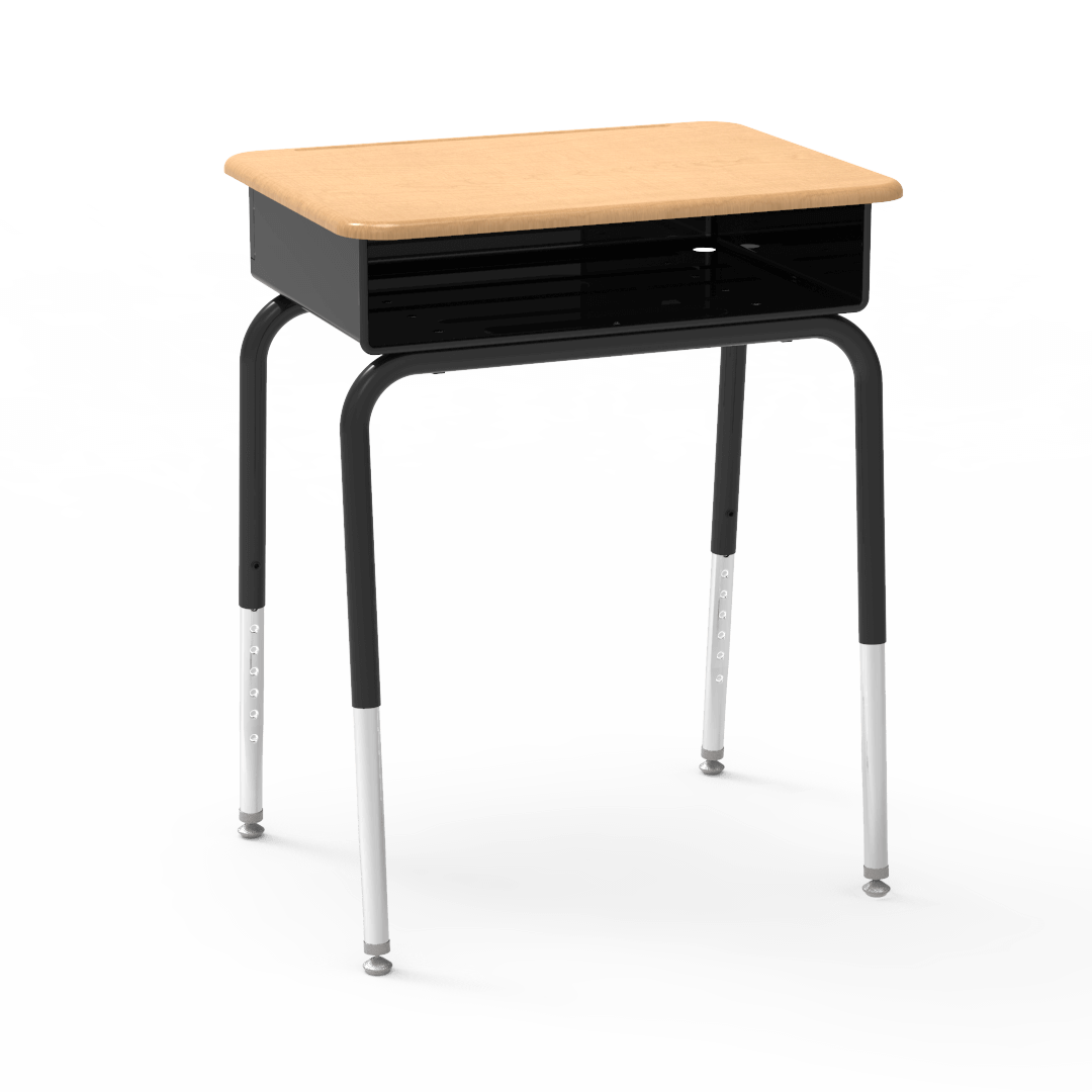 Virco Student Desk with Metal Book Box | Adjustable Classroom Desk ...