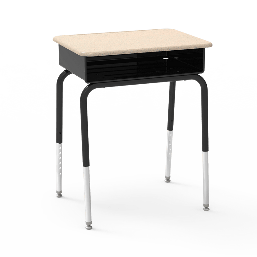 Virco Student Desk with Metal Book Box | Adjustable Classroom Desk ...