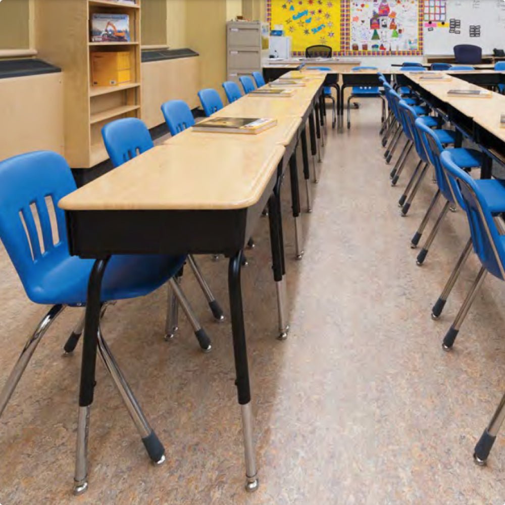 Virco Student Desk with Metal Book Box | Adjustable Classroom Desk ...