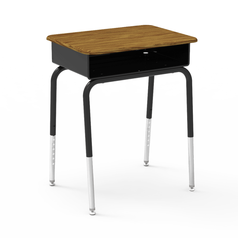 Virco Student Desk with Metal Book Box | Adjustable Classroom Desk ...