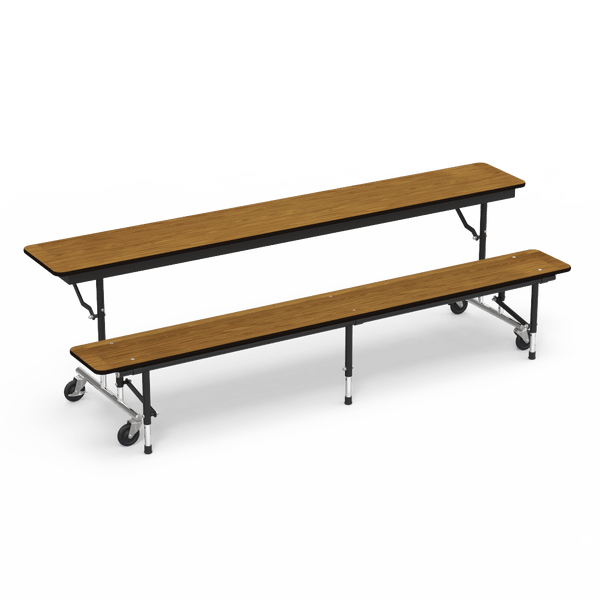 Virco 8' Convertible Bench Table for School Cafeterias | MTC8AEBG ...